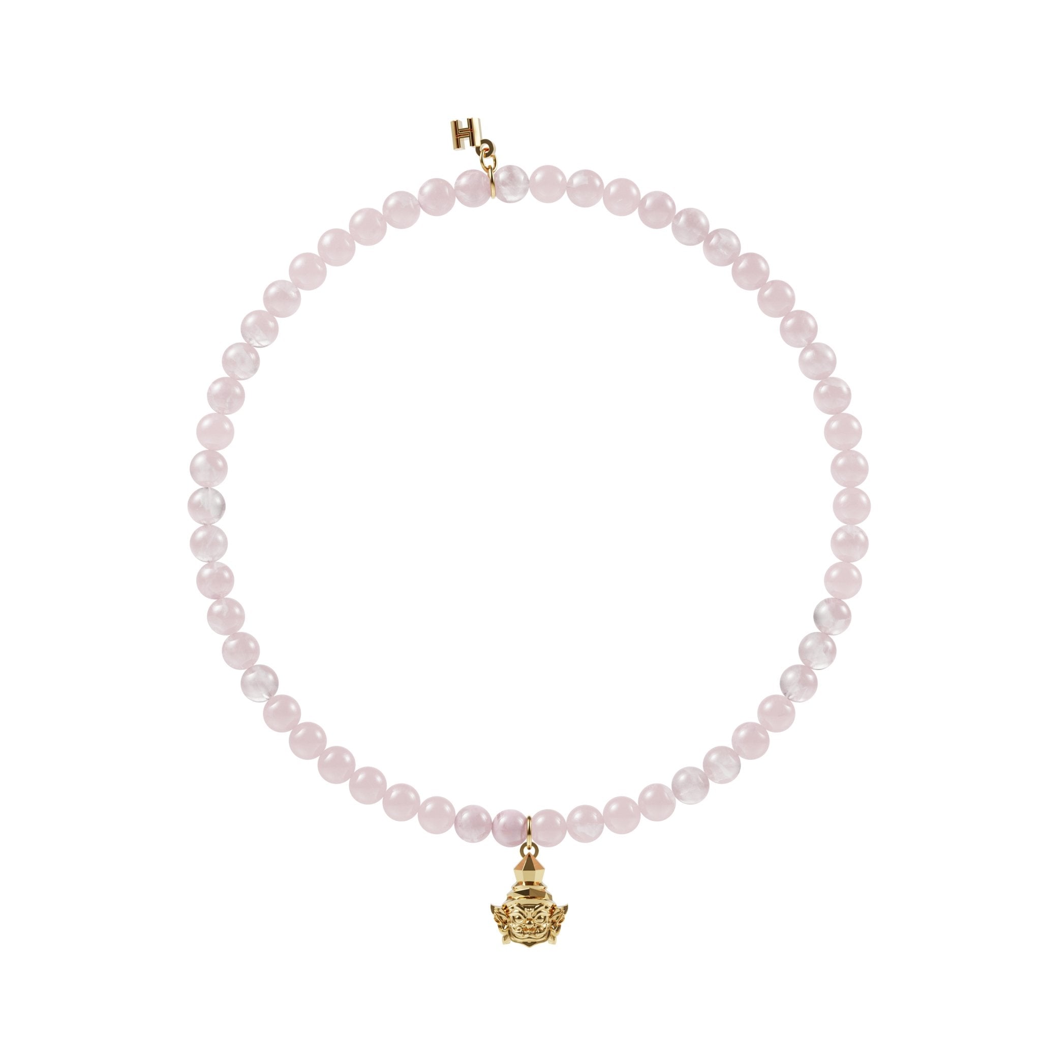 The Angelic - สร้อยข้อมือมงคลองค์ท้าวเวสสุวรรณอัญมณี Rose Quartz ...
